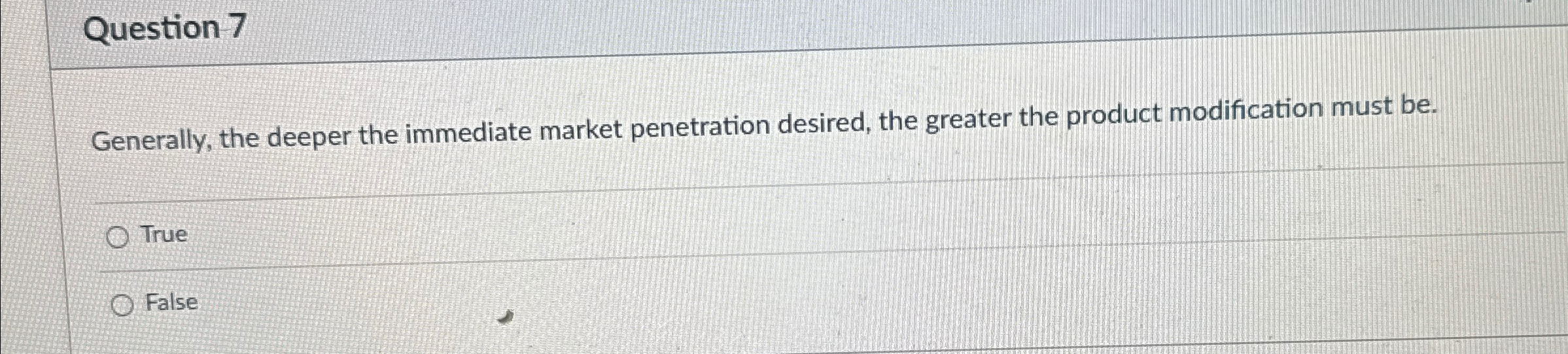 Solved Question 7Generally, the deeper the immediate market | Chegg.com