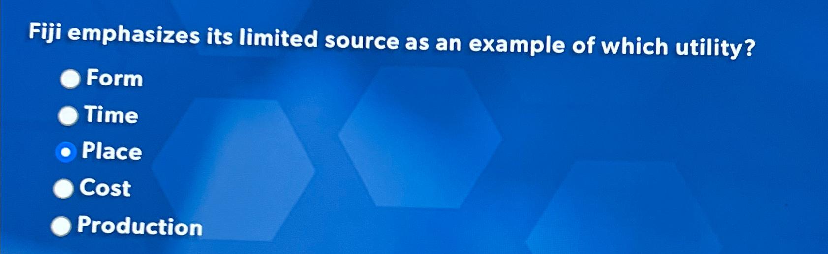 Solved Fiji emphasizes its limited source as an example of | Chegg.com
