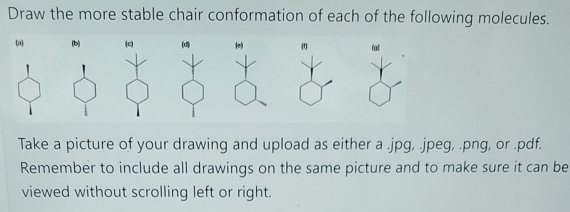 Solved Draw the more stable chair conformation of each of | Chegg.com