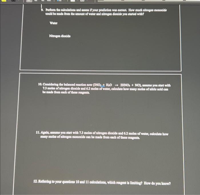 Solved Hit 3. What is the timiting reactant? (Notet the | Chegg.com