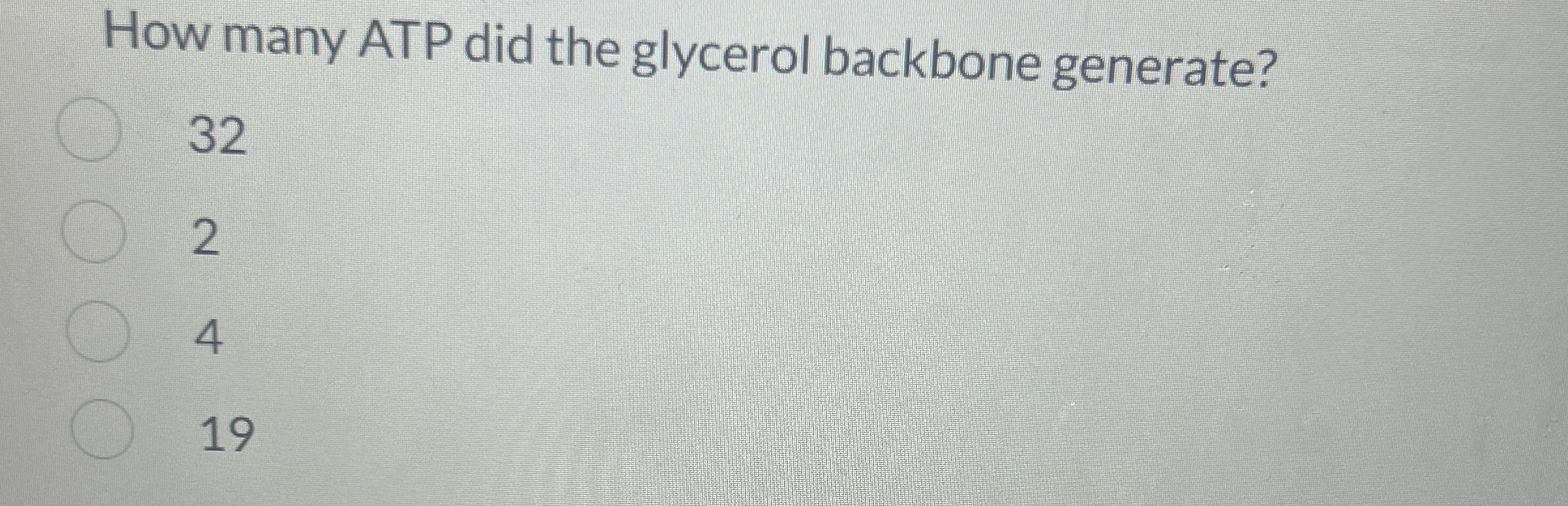 Solved How many ATP did the glycerol backbone | Chegg.com