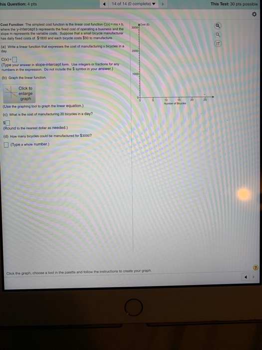 Solved Cost Functionthe Simplest Cost Function Is The Linear