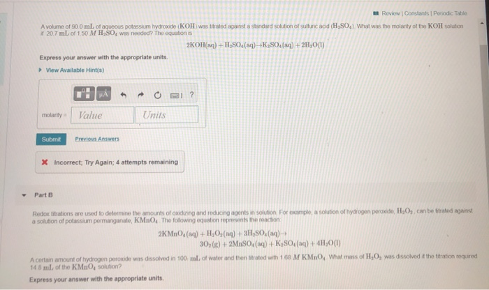 Solved Review Constants Periodic Table A volume of 900 mL of | Chegg.com