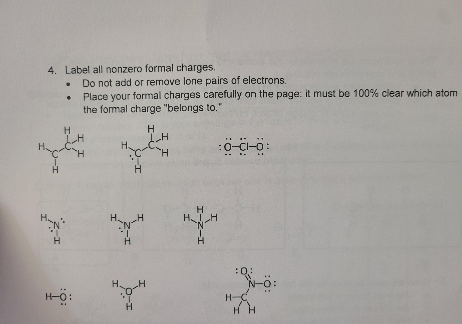 Solved Label all nonzero formal charges.Do not add or remove | Chegg.com