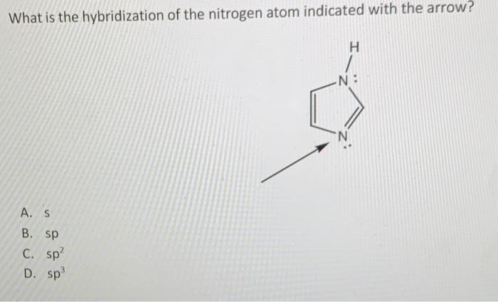 Solved What is the hybridization of the nitrogen atom | Chegg.com