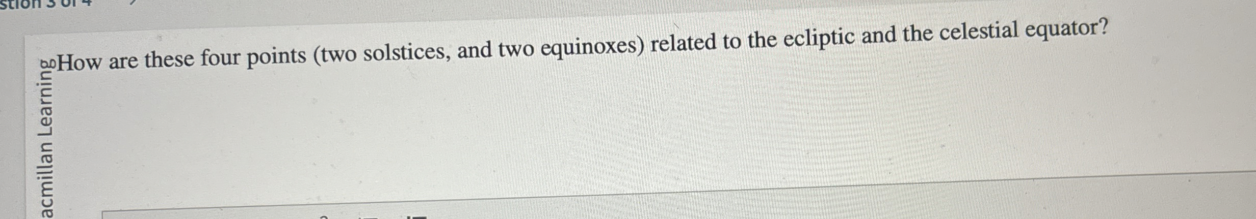 Solved ?mo ﻿How are these four points (two solstices, and | Chegg.com