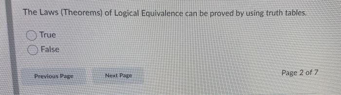 Solved The Laws (Theorems) of Logical Equivalence can be | Chegg.com