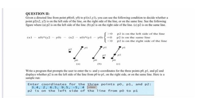 Solved QUESTION II: Given a directed line from point p0 | Chegg.com