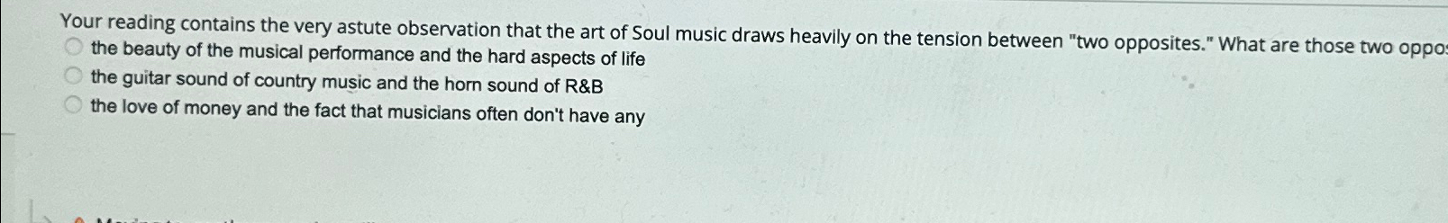 Solved Your reading contains the very astute observation | Chegg.com