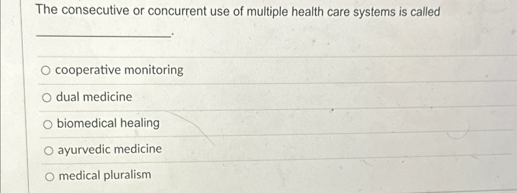 Solved The consecutive or concurrent use of multiple health | Chegg.com