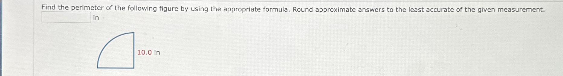 Solved Find the perimeter of the following figure by using | Chegg.com