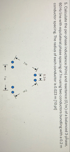 Solved Calculate The Per Phase Inductance Hm ﻿and