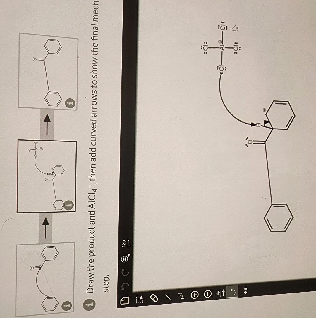 (i) Draw the product and AlCl4−, then add curved | Chegg.com