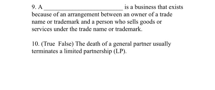 Solved Business Law II - Chapter 35 Forms of Business | Chegg.com