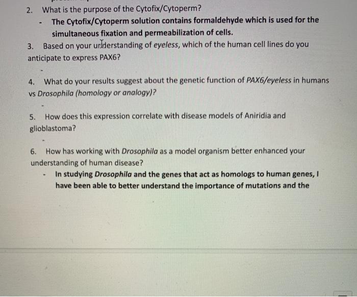 2. What is the purpose of the Cytofix/Cytoperm? The | Chegg.com