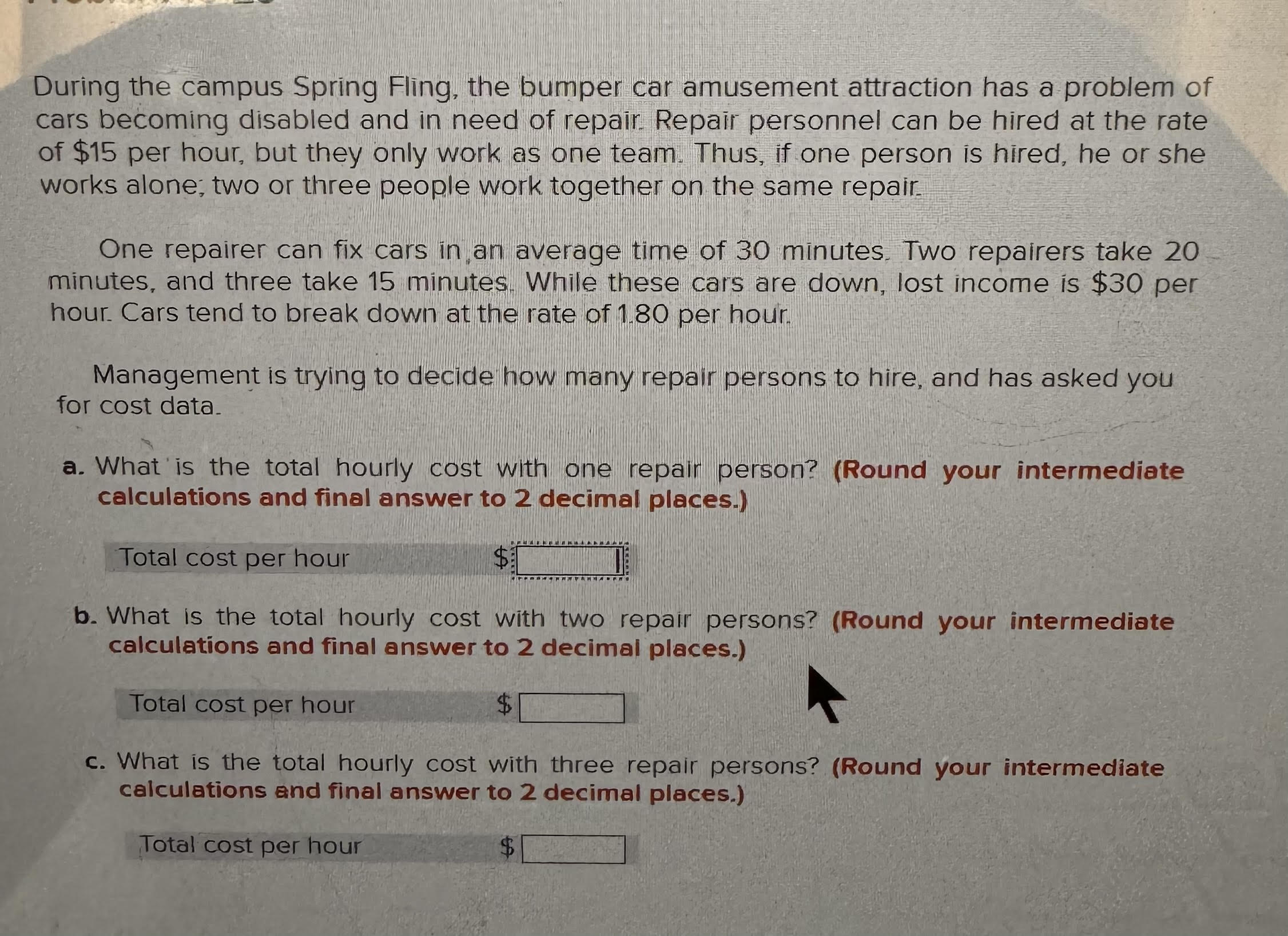 Solved During the campus Spring Fling, the bumper car | Chegg.com
