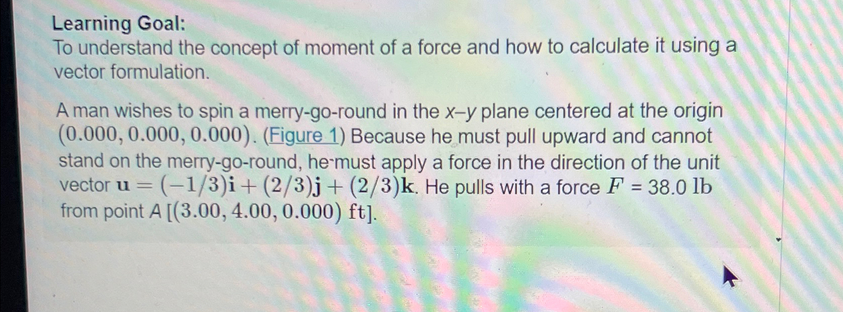 Learning Goal:To understand the concept of moment of | Chegg.com