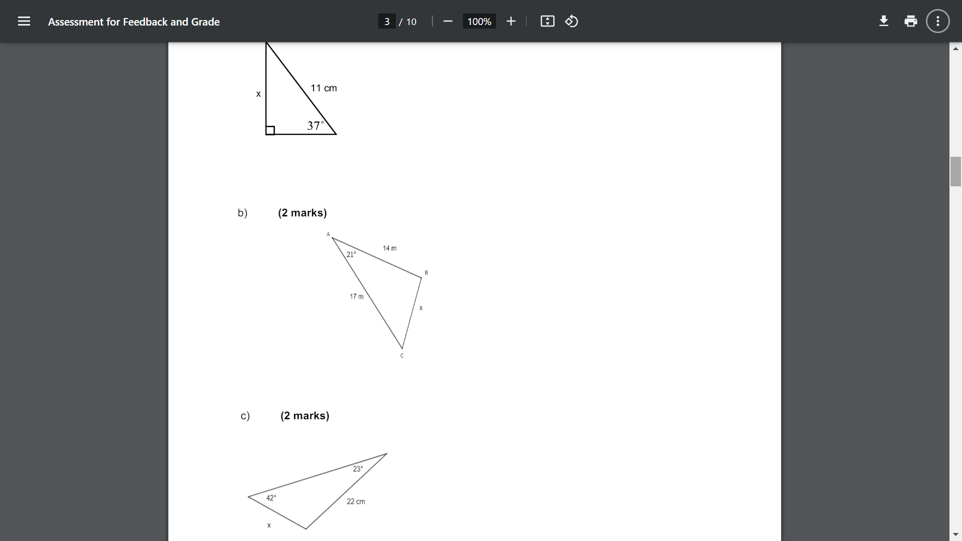 Solved 4. ﻿Solve for x in each of the following. Give | Chegg.com
