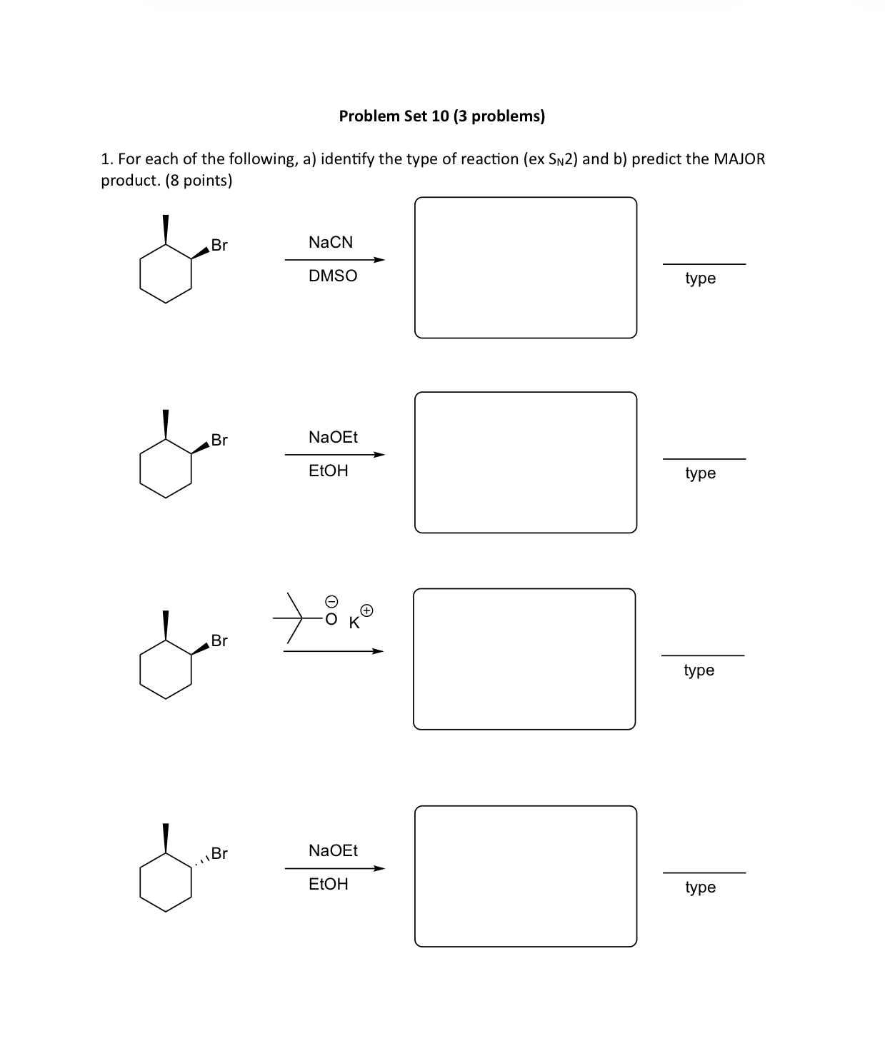 Solved Problem Set 10 (3 ﻿problems)For each of the | Chegg.com