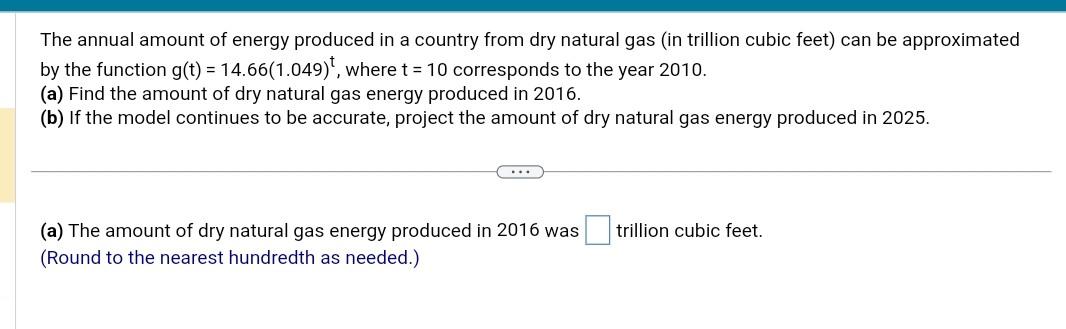 Solved The annual amount of energy produced in a country | Chegg.com