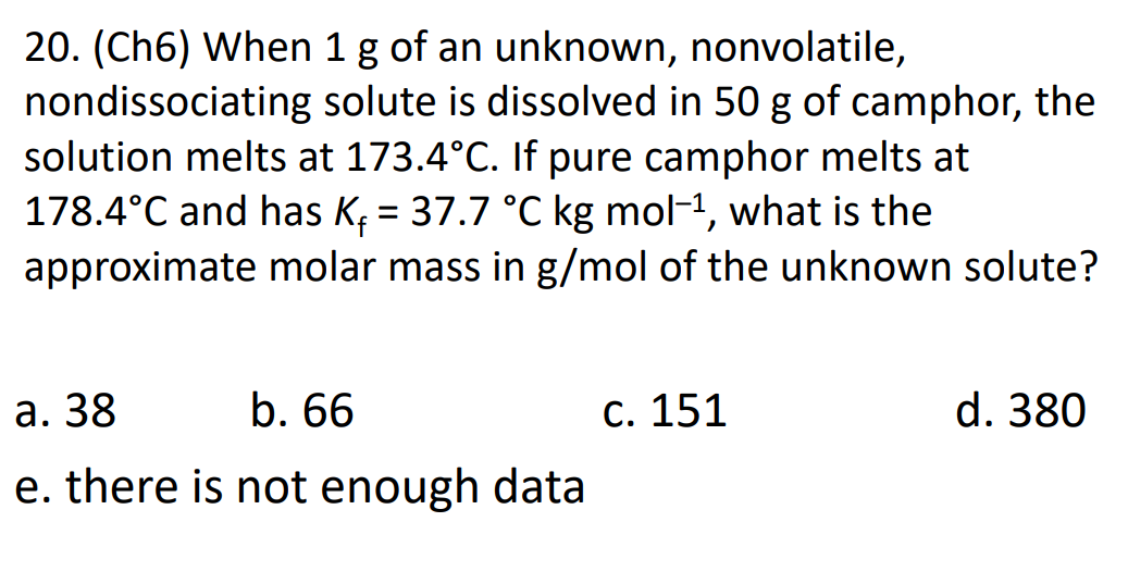 Solved (Ch6) ﻿When 1g ﻿of an unknown, | Chegg.com