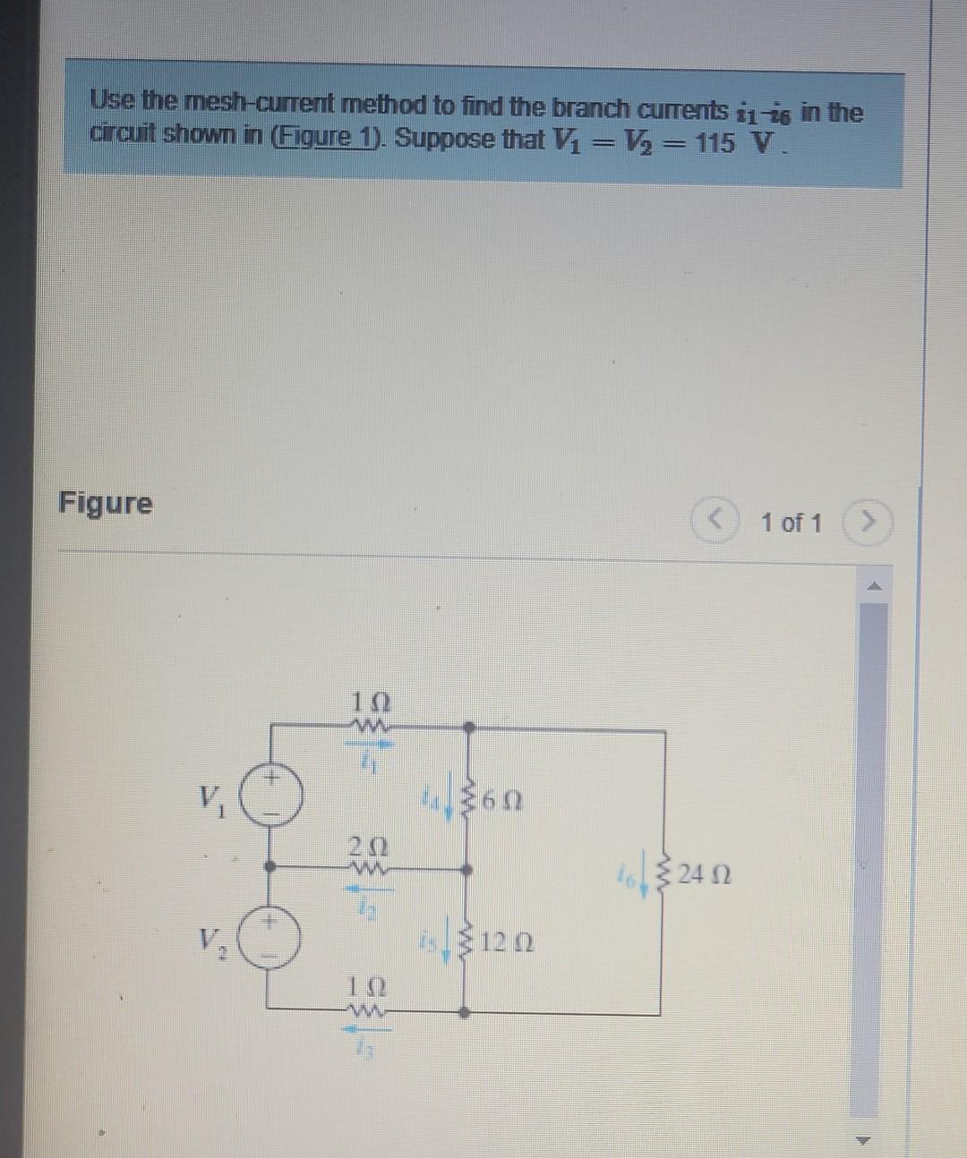 Solved Use the mesh-current method to find the branch | Chegg.com