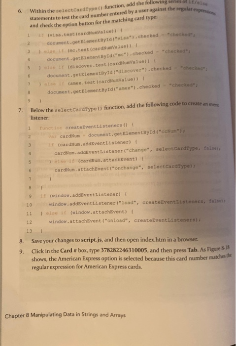 Solved I need the script.js code following the instructions | Chegg.com