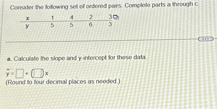 Solved considering the following set of ordered pairs. | Chegg.com