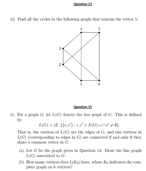 Solved Note: All graphs in this asisgnment are simple and | Chegg.com