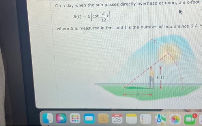 Solved On a day when the sun passes directly overhead at | Chegg.com