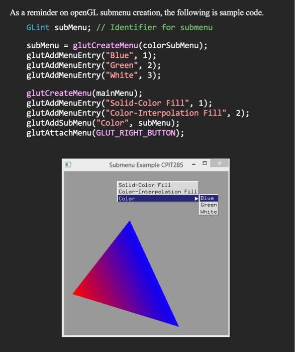 Solved 1. Open the attached program; menul.cpp. - Study the | Chegg.com