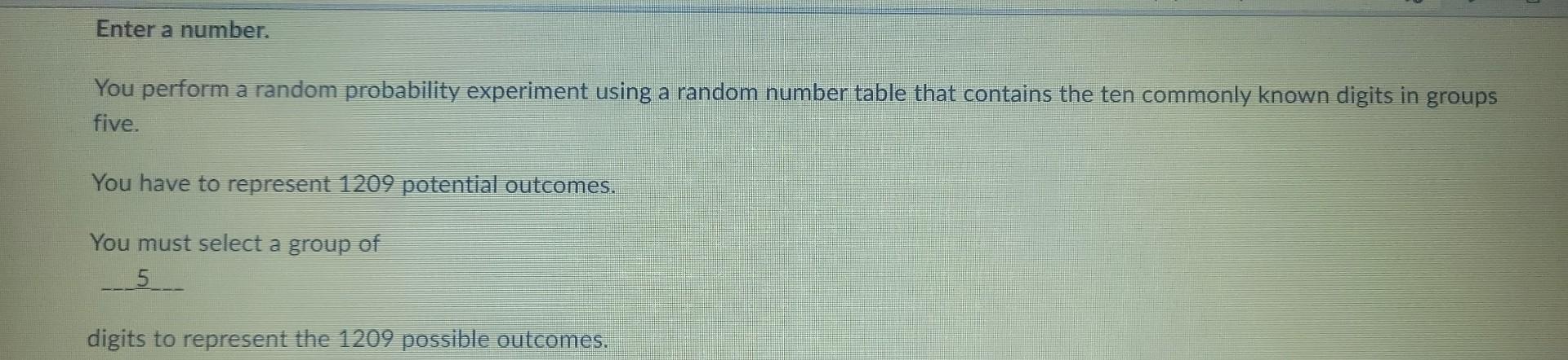 Solved You perform a random probability experiment using a | Chegg.com