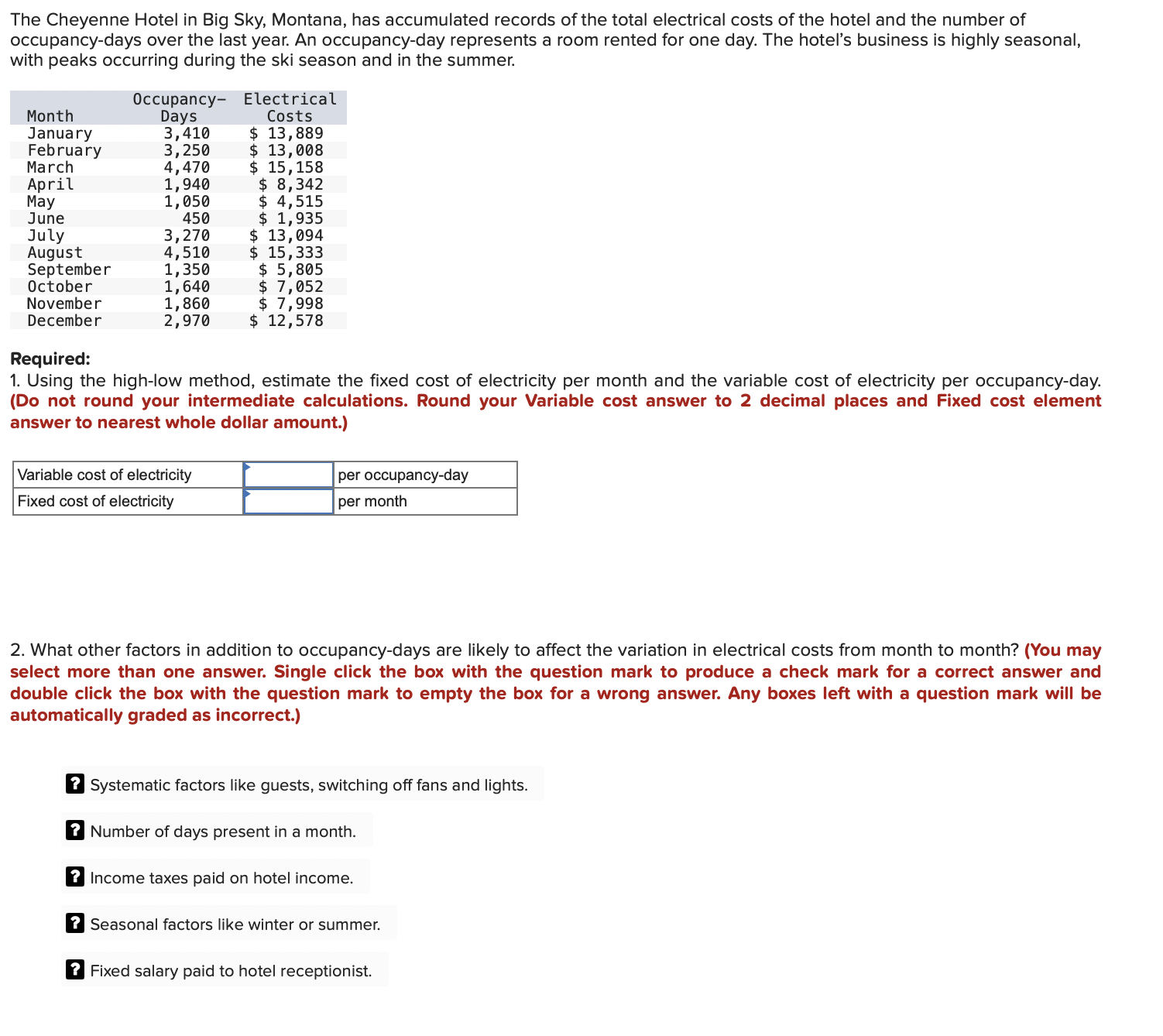 Solved Problem 6A-7 (Algo) ﻿Cost Behavior; High-Low Method; | Chegg.com