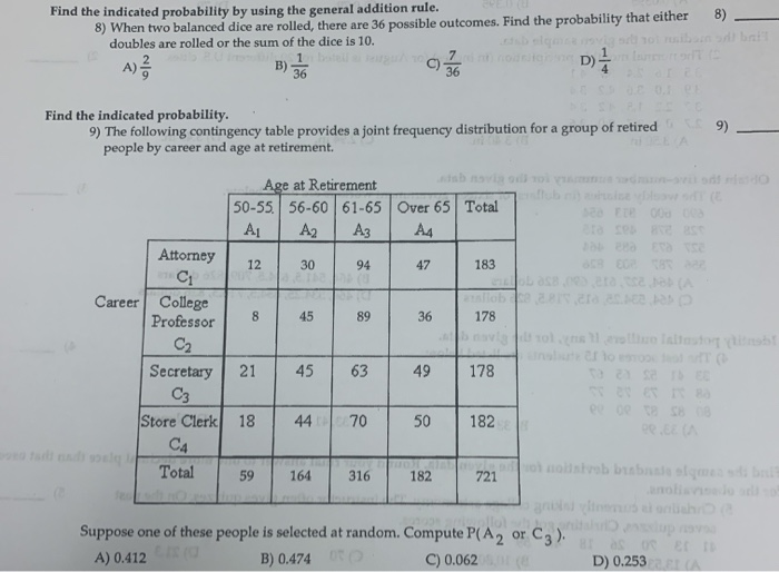 Solved Find the indicated probability by using the general | Chegg.com