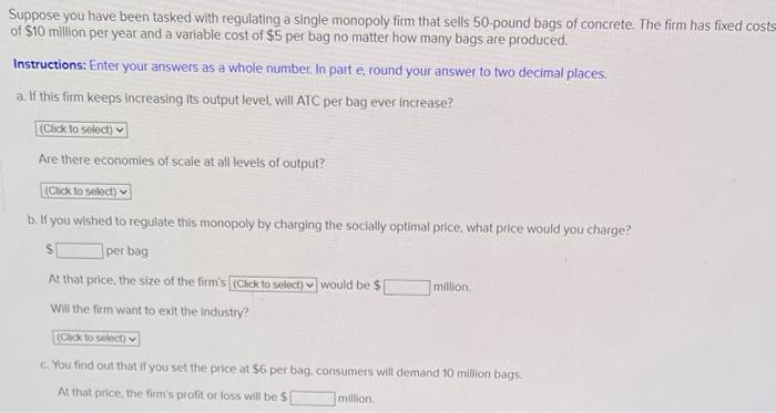 Solved Suppose you have been tasked with regulating a single | Chegg.com