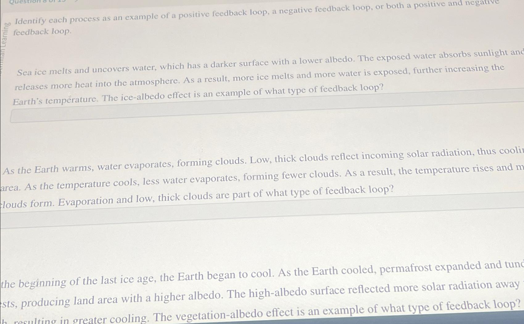 Solved Identify each process as an example of a positive | Chegg.com