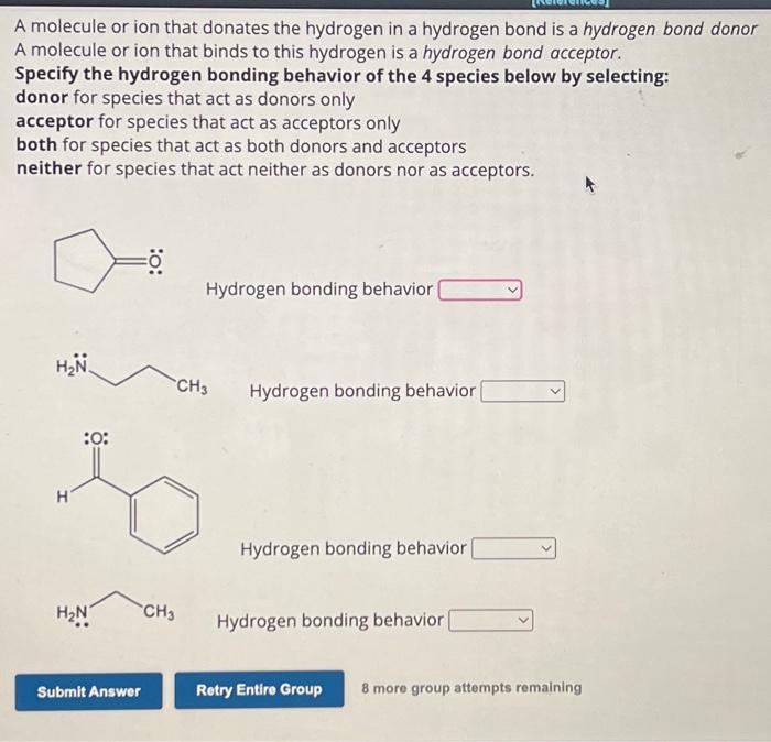 Solved A molecule or ion that donates the hydrogen in a | Chegg.com
