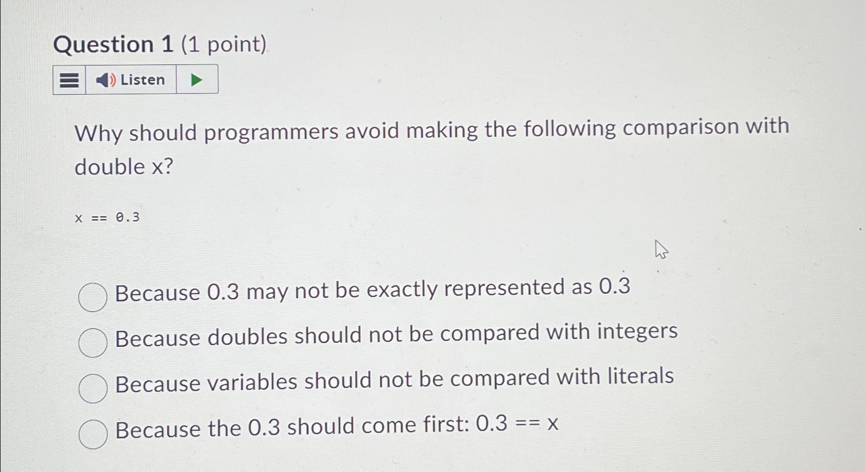 Solved Question 1 1 ﻿pointwhy Should Programmers Avoid 