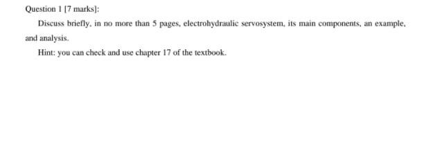 Solved Question 1 [7 marks]: Discuss briefly, in no more | Chegg.com