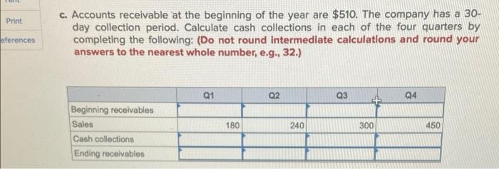 Solved Problem 16-5 Calculating Cash Collections [LO 3] The | Chegg.com