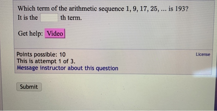 Solved If the 100th term of an arithmetic sequence is 808, | Chegg.com