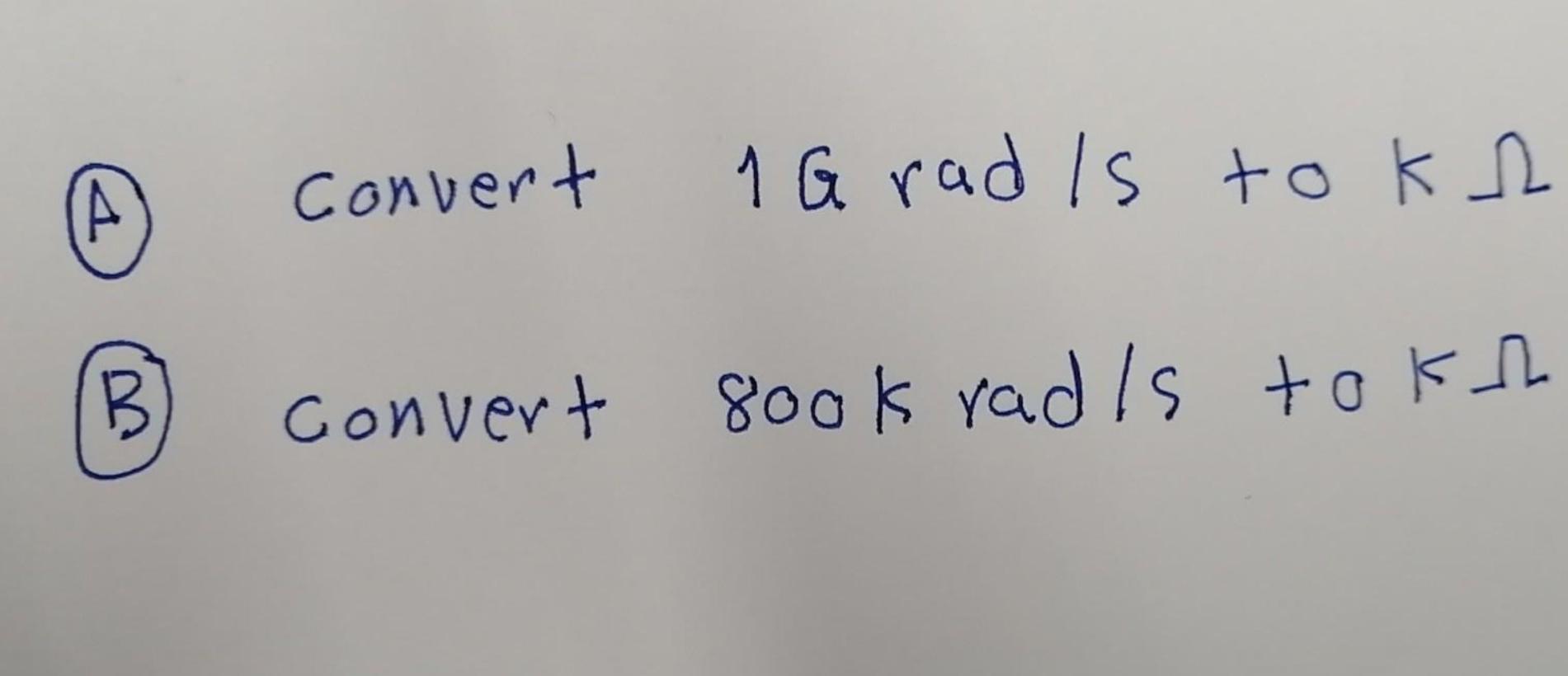 Solved Convert 1 G rad is to kr B В Convert 8ook radis tokoh | Chegg.com Solved Convert 1 G rad is to kr B В Convert 8ook radis tokoh | Chegg.com