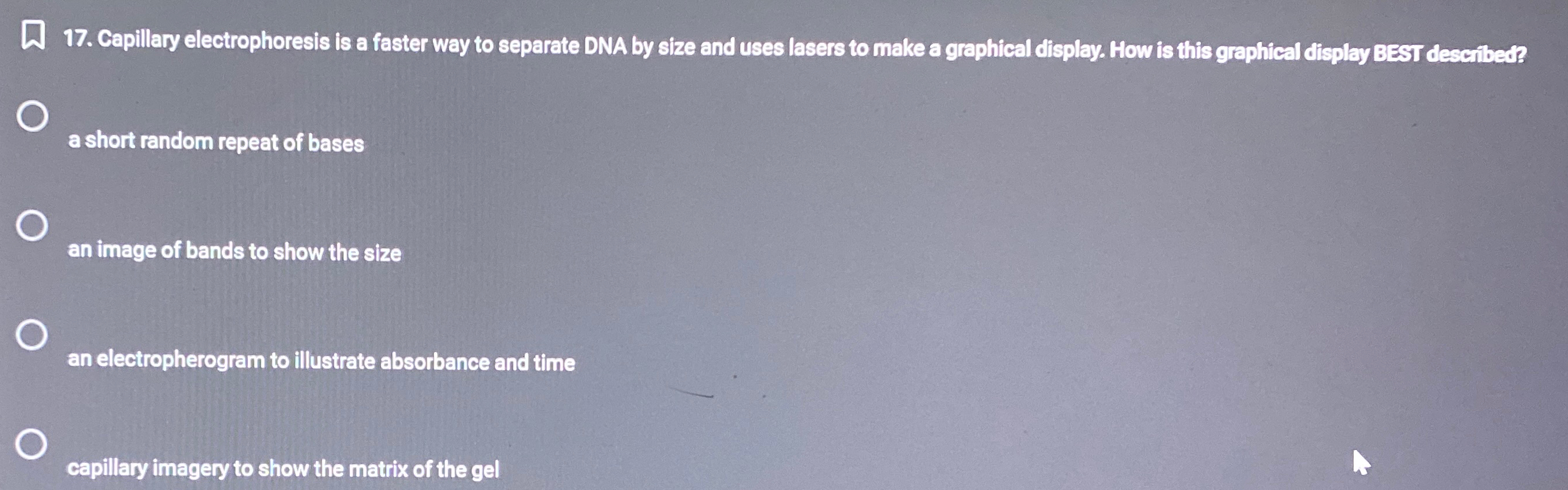 Solved Capillary electrophoresis is a faster way to separate | Chegg.com