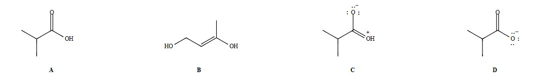 Solved Consider structures A-D.Part 1 ﻿of 3Select the two | Chegg.com