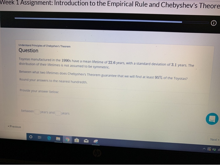 Solved Veek 1 Assignment: Introduction to the Empirical Rule | Chegg.com