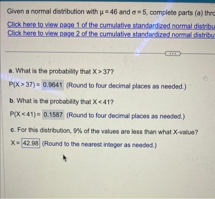 Solved this distribution of 9% of the value are less than X | Chegg.com
