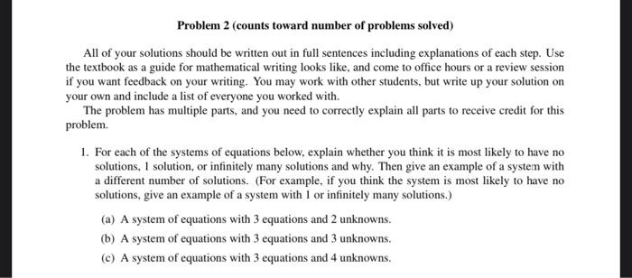 Solved Problem 2 (counts toward number of problems solved) | Chegg.com