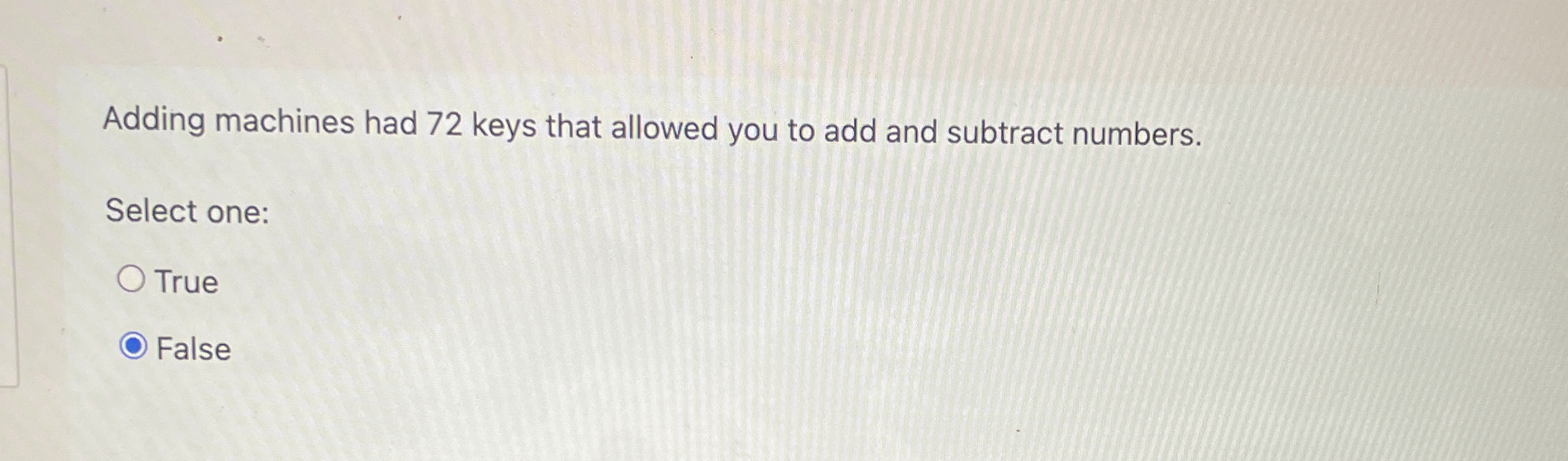 Solved Adding machines had 72 ﻿keys that allowed you to add | Chegg.com