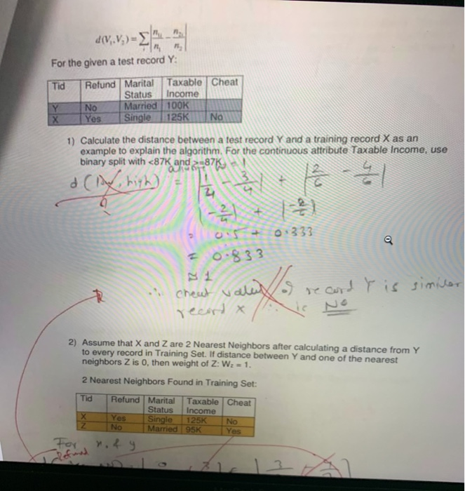 5. Explain briefly in steps how K Nearest Neighbor | Chegg.com