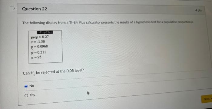 Solved The following MINITAB output presents a 95% | Chegg.com